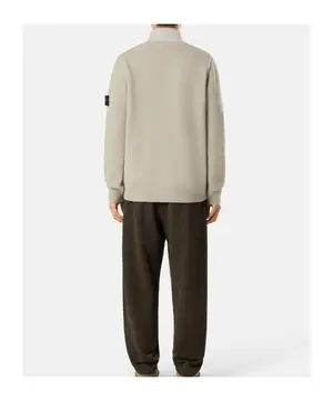 Stone Island Logo Patch Buttoned Cardigan - Sand