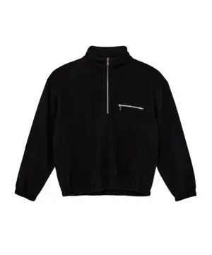 RIER Half-zip Wool Sweatshirt - Black