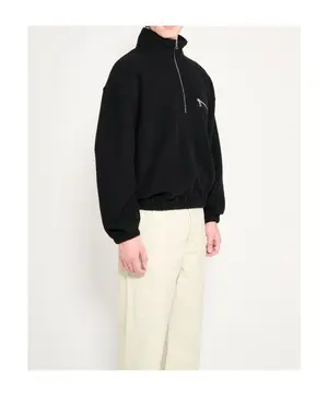 RIER Half-zip Wool Sweatshirt - Black