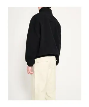 RIER Half-zip Wool Sweatshirt - Black