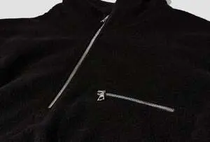 RIER Half-zip Wool Sweatshirt - Black