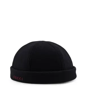Gucci Logo Web-trim Beanie Hat