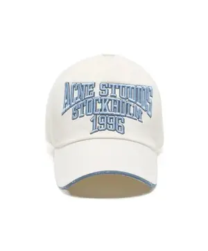 Acne Studios Embroidered Logo Baseball Cap - White/grey