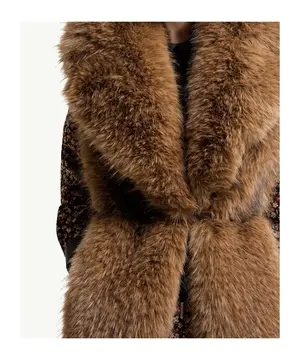 Moncler Textured Fur Bib