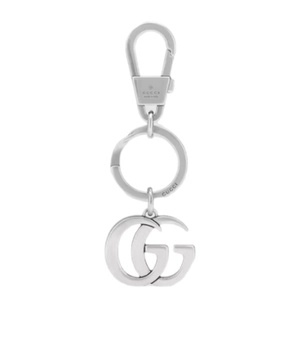 Gucci Double G Keychain - Silver