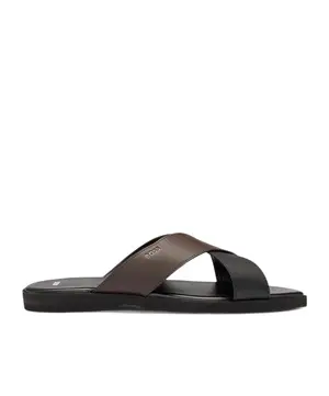 Hugo Boss Logo-debossed Slides - Black