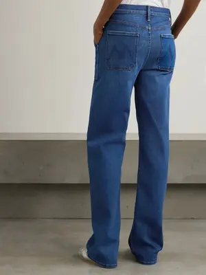 MOTHER Patch Maven High-waisted Wide-leg Jeans