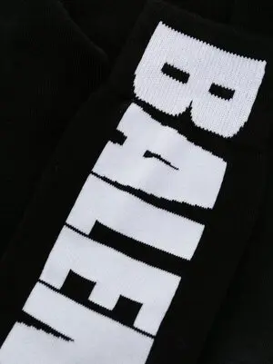 Balenciaga Logo Socks - Black
