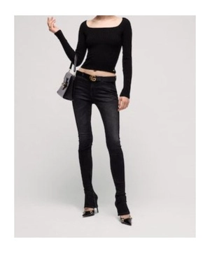 Gucci Ribbed Wool Cashmere Boat Neck Top