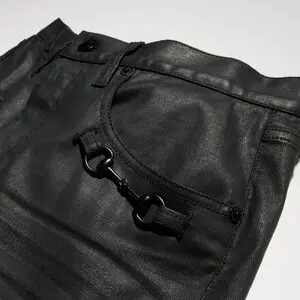 Gucci Flared Coated Cotton Twill Denim Pants