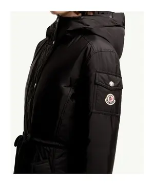 Moncler Moustique Hooded Down Parka With Shearling Trim