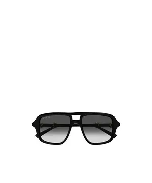 Gucci Aviator Full Rim Sunglasses - Black