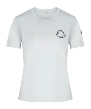Moncler Logo Embroidered Crewneck T-shirt