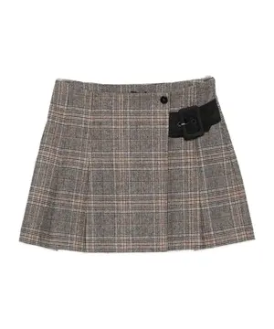 Pinko Checked Wrapped Mini Skirt