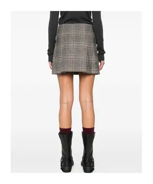 Pinko Checked Wrapped Mini Skirt