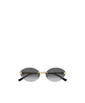 Gucci Oval Frame Sunglasses - Gold