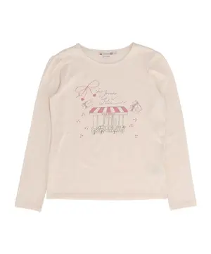 Bonpoint Long-sleeve T-shirt With Graphic - Pink