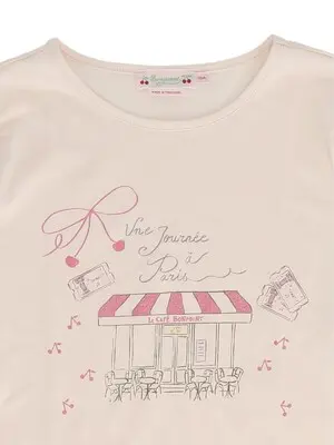 Bonpoint Long-sleeve T-shirt With Graphic - Pink
