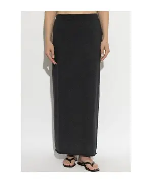 LISA YANG Knitted Maxi Skirt - Grey