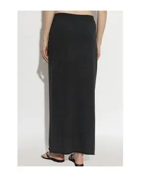 LISA YANG Knitted Maxi Skirt - Grey