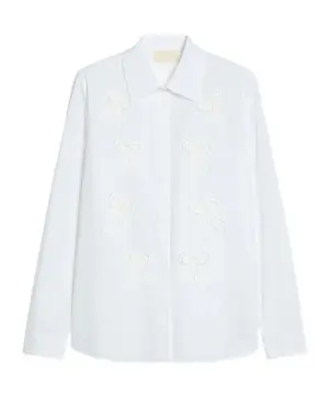 IBLUES Embroidered Cotton Poplin Shirt
