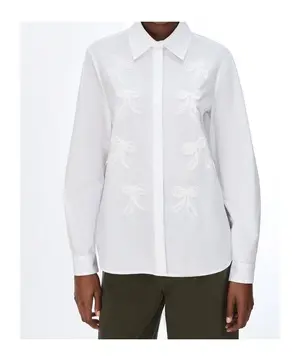 IBLUES Embroidered Cotton Poplin Shirt
