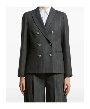 Peserico Pinstripe Double-breasted Jacket