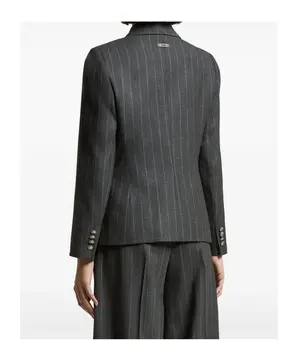 Peserico Pinstripe Double-breasted Jacket
