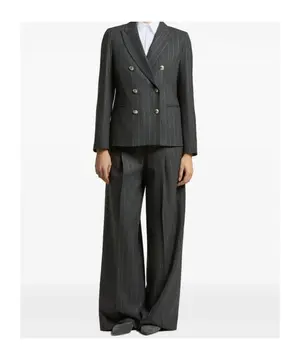 Peserico Pinstripe Double-breasted Jacket