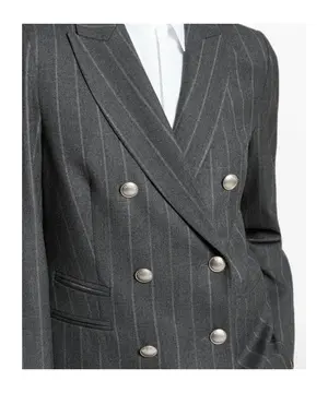 Peserico Pinstripe Double-breasted Jacket