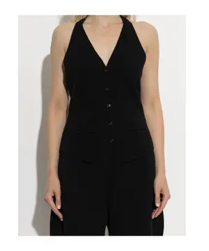 LISA YANG Halterneck Buttoned Vest