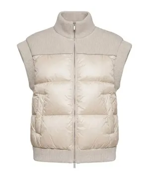 Peserico Quilted Panelled Gilet