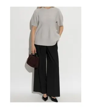 LISA YANG Mella Short-sleeve Knitted Top