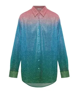 Oseree Long Sleeve Sequin Shirt