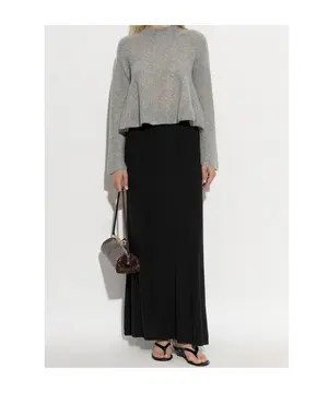 LISA YANG Adrienne Knitted Maxi Skirt - Black
