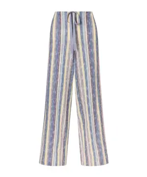 Anna Sui Striped Loose-fit Knit Trousers - No