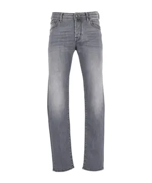 Jacob Cohen Logo Patch Slim Fit Jeans - Grey