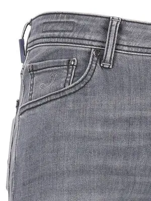 Jacob Cohen Logo Patch Slim Fit Jeans