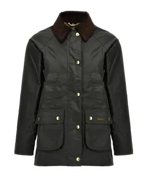 Barbour Modern Beadnell Collared Jacket With Corduroy Collar And Vented Back - Green