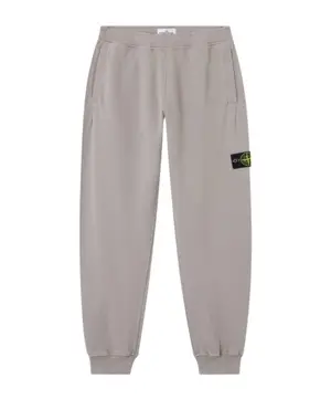 Stone Island Regular-fit Joggers With Ribbed Cuffs - Grey