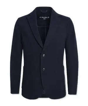 CIRCOLO 1901 Fleece Two-button Blazer - Navy