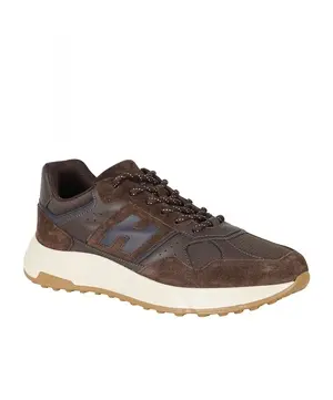 Hogan Round Toe Lace-up Sneakers