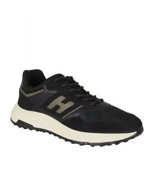 Hogan Round Toe Lace-up Sneakers