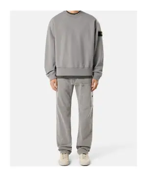 Stone Island Oversized-fit Crewneck Sweatshirt With Ribbed Trims