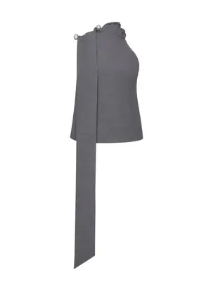 Giuseppe Di Morabito Draped One-shoulder Top - Grey