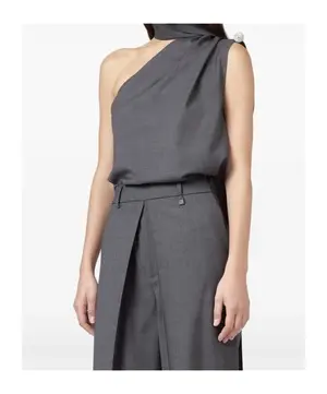 Giuseppe Di Morabito Draped One-shoulder Top - Grey