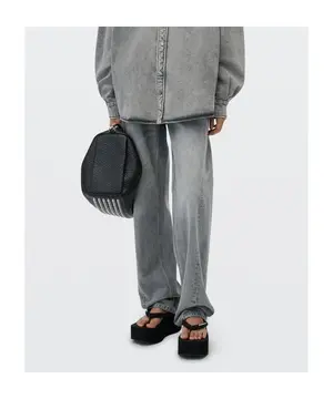 Alexander Wang Faded Wide-leg Jeans - Washed Ash