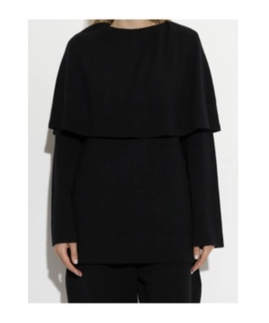 LISA YANG Jaylani Cape-overlay Knitted Sweater
