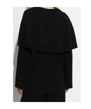 LISA YANG Jaylani Cape-overlay Knitted Sweater