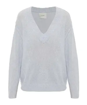 LISA YANG Leona V-neck Knitted Sweater